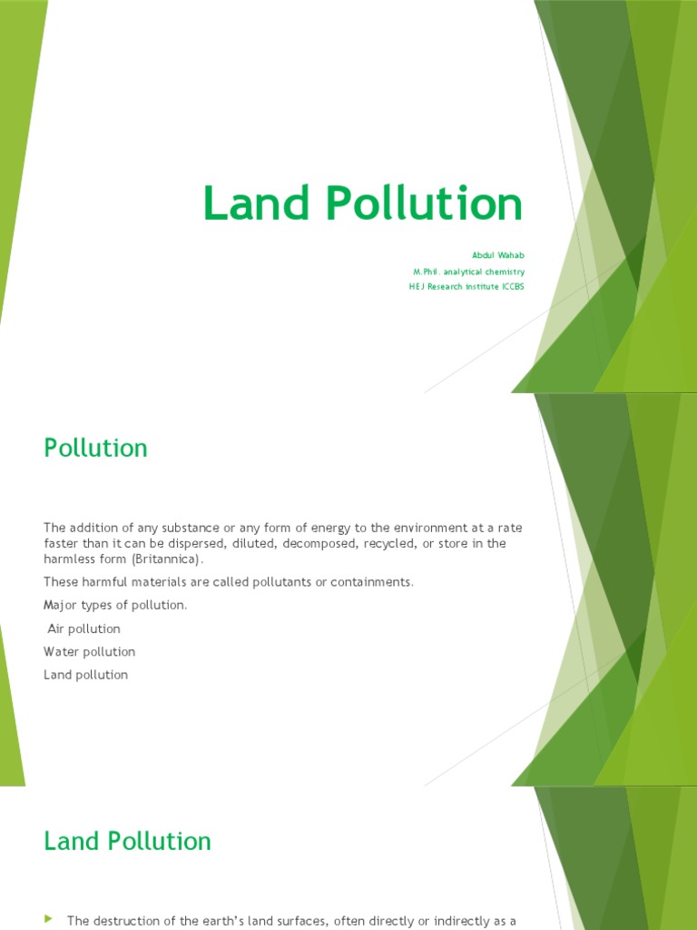 Land Pollution | PDF | Municipal Solid Waste | Pollution