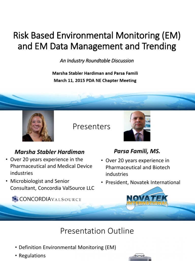 Risk Based Environmental Monitoring (Em) and em Data Management and ...