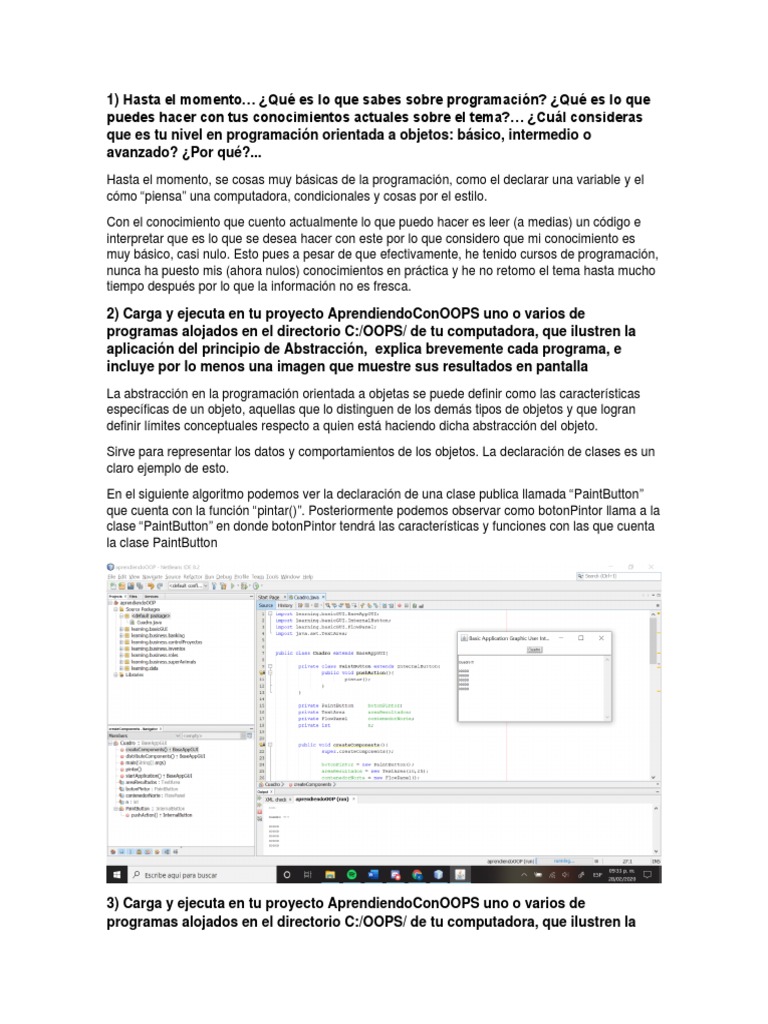 Foro 1 | PDF | Objeto (informática) | Programación de computadoras