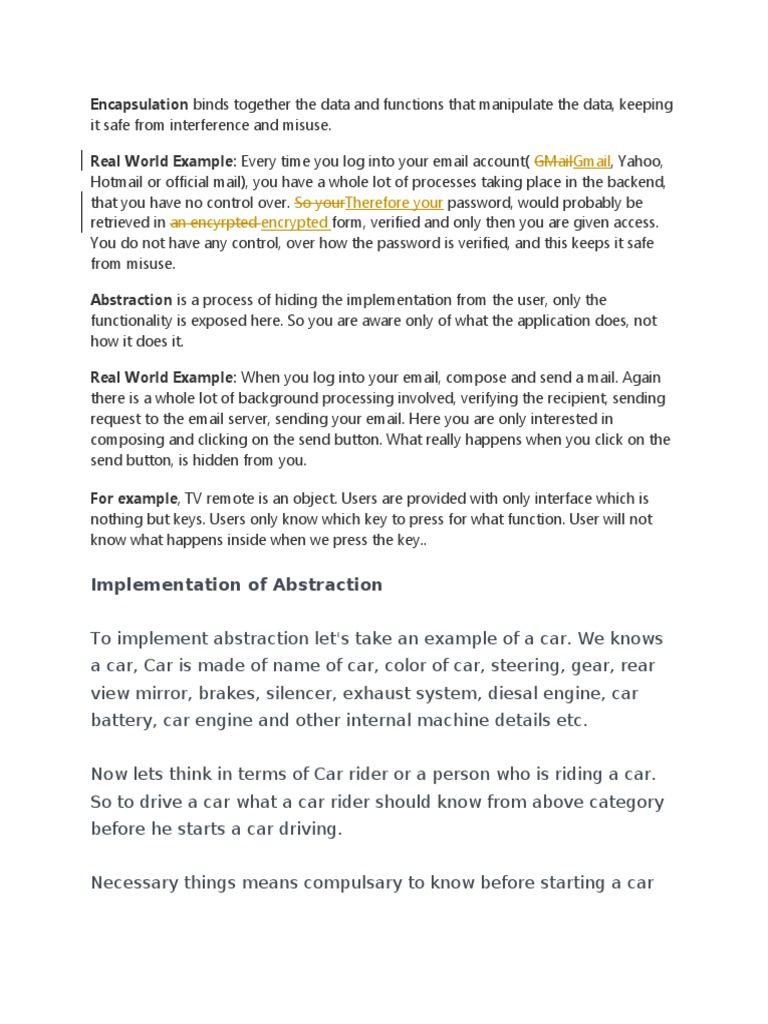 OOP Theory With Real World Examples v2 Updated | PDF | Class (Computer Programming) | Method ...