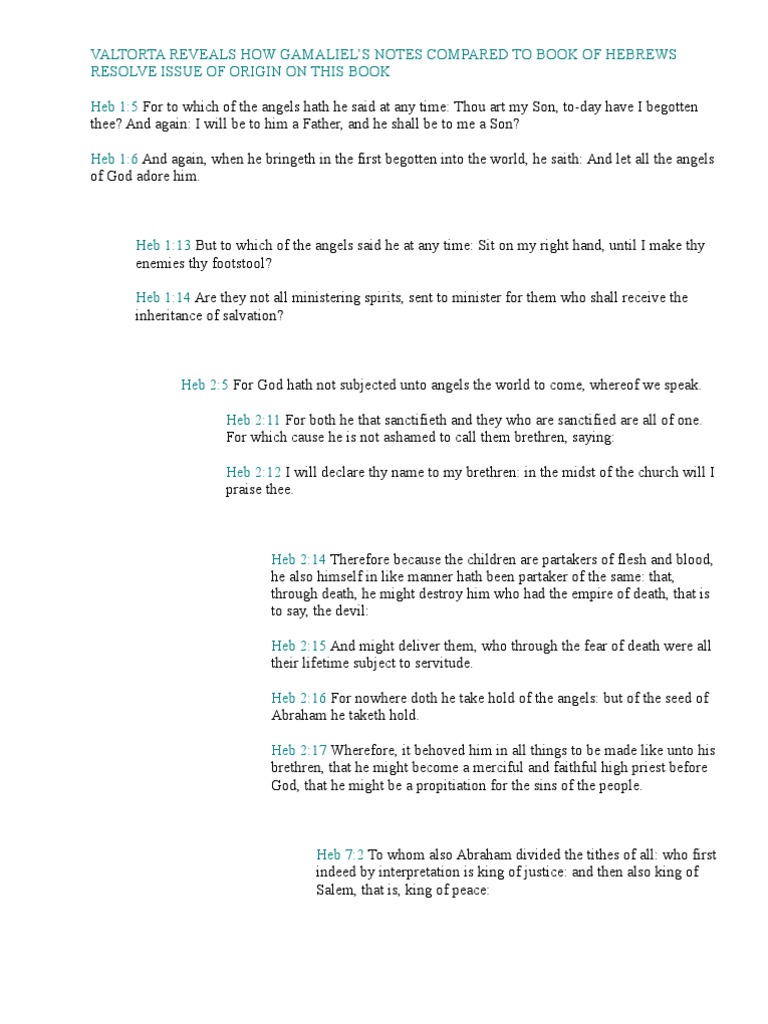 Valtorta Reveals How Gamaliel | PDF | Jesus | Priest