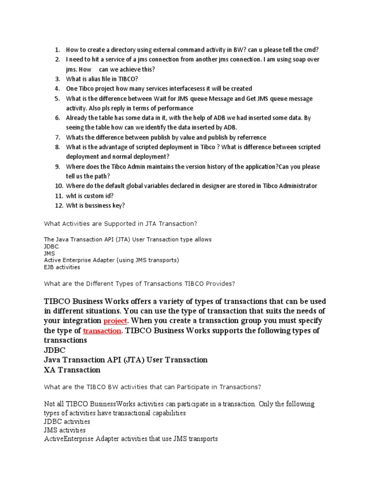 Tibco Faqs | PDF | Soap | File Transfer Protocol