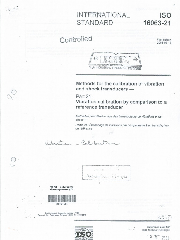 Iso 16063-21 PDF | PDF
