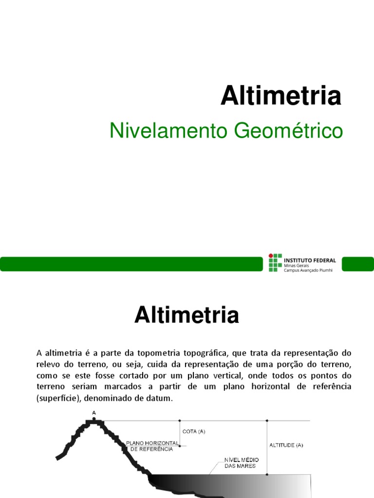 Aula 01 - Altimetria | PDF | Altímetro | Pesquisas