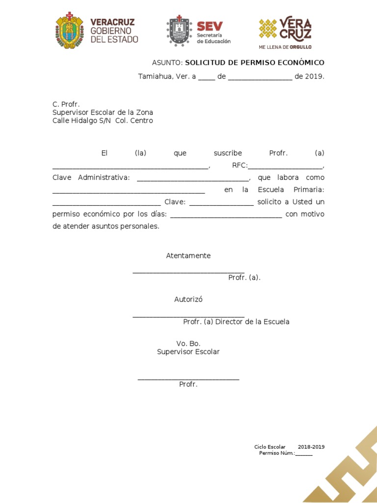 Formato Licencias Con Goce de Sueldo | PDF
