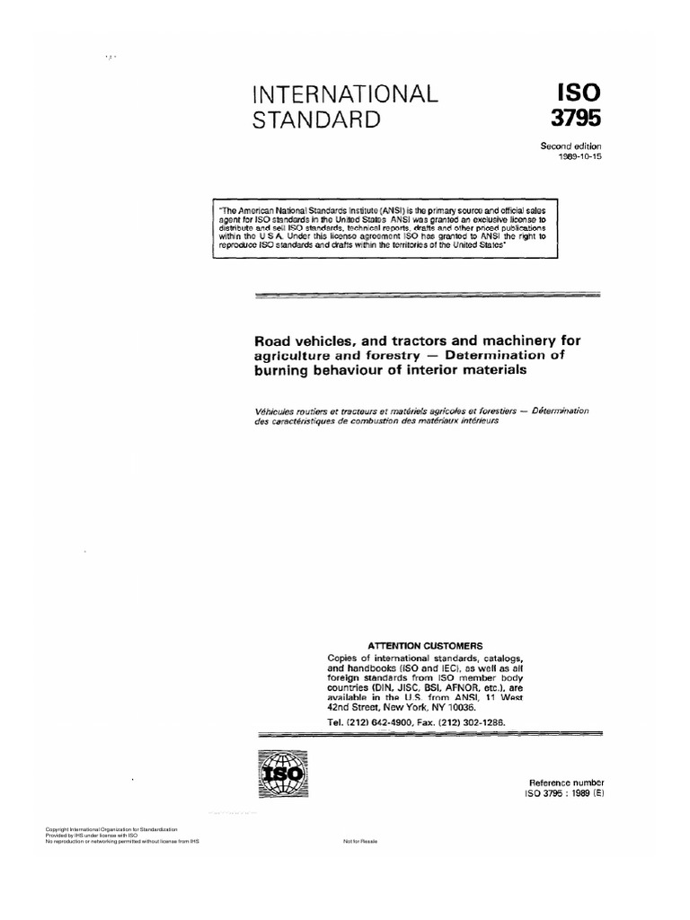 ISO-3795-1989-Burning-behavior-1-pdf - PDF - International Organization For Standardization ...