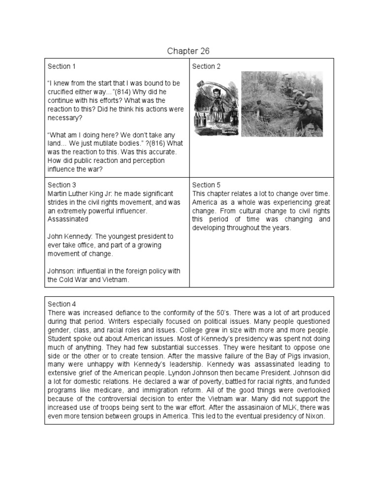 APUSH: Chapter 26 One Pager/ Summary | PDF