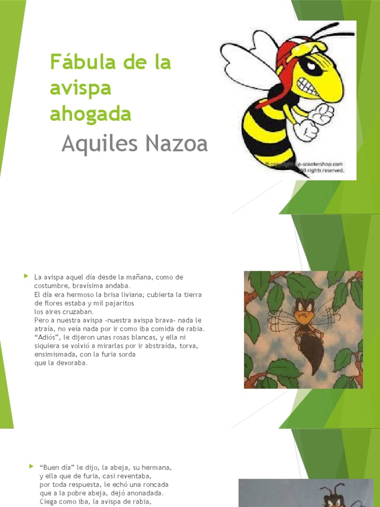 Fábula de La Avispa Ahogada | PDF