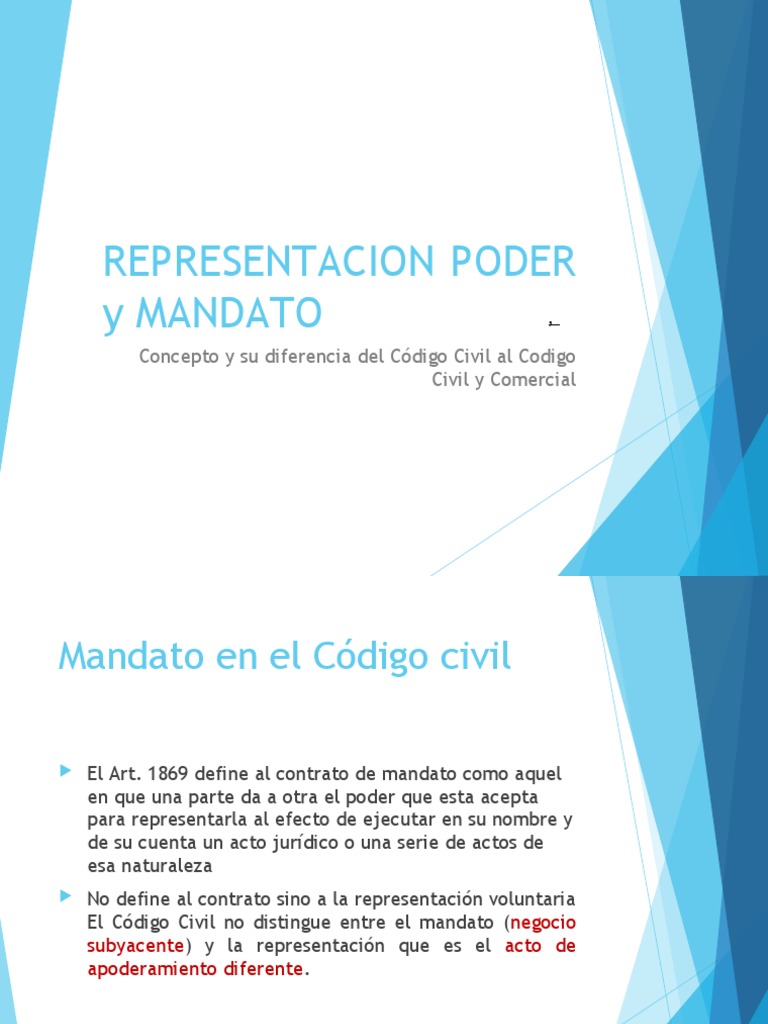 Representacion Poder Mandato 1 | PDF | Conceptos legales | Justicia