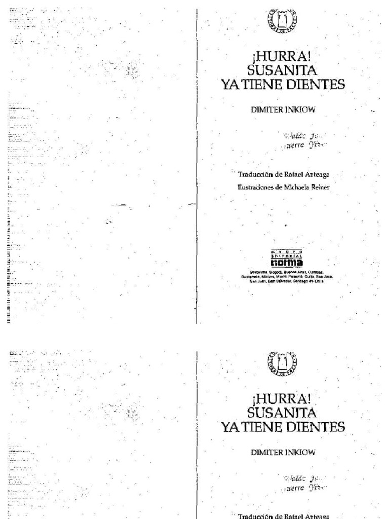 Hurra Susanita Ya Tiene Dientes Dimiter Inkiow PDF | PDF