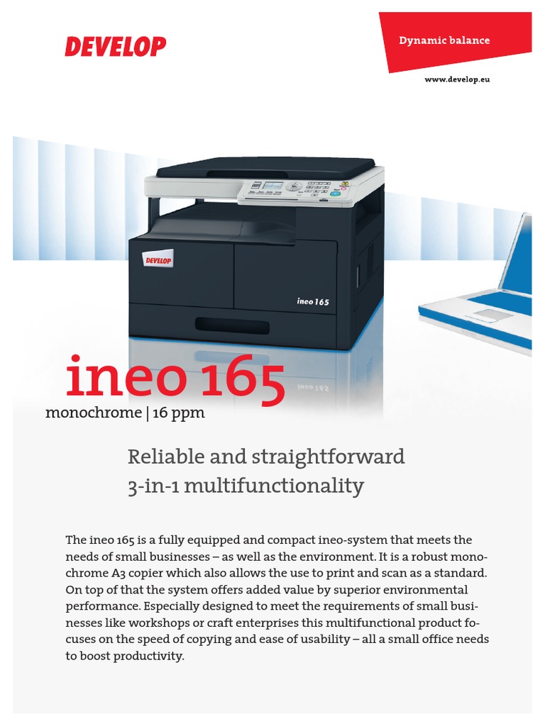 Ineo 165 | PDF | Microsoft Windows | Paper