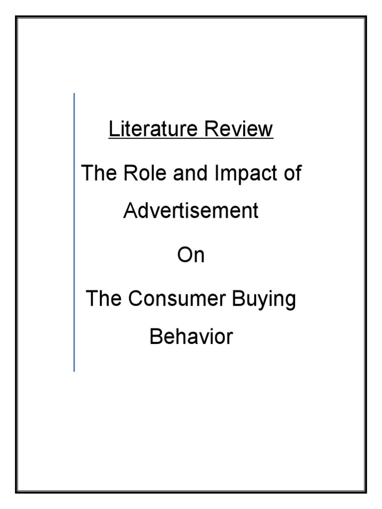 Impact of Advertising on Consumer Behavior | PDF | Advertising | Demand