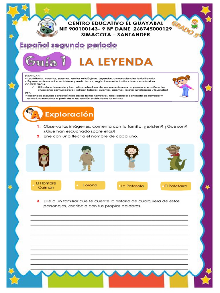 La Leyenda Grado 3 | PDF | Leyendas | Cuentos