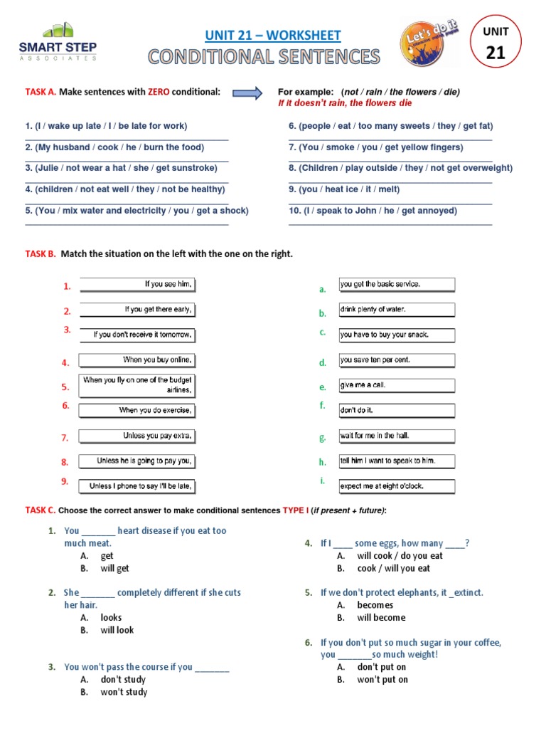 Conditional Sentences Practice Worksheet | PDF | Language Arts & Discipline