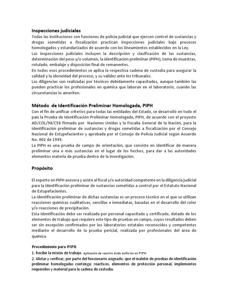 PIPH | PDF | Papel | Policía