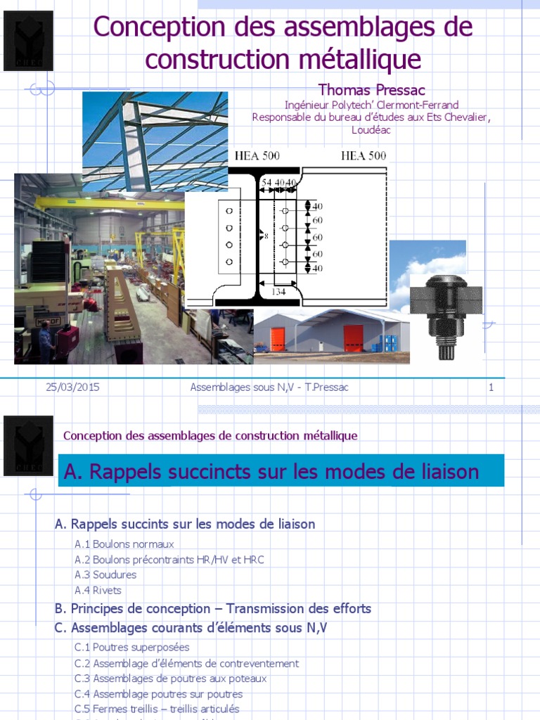 Cours N°1 | PDF | Treillis (assemblage) | Rivet