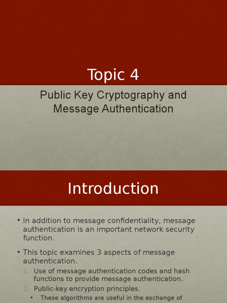 Public Key Cryptography & Authentication | PDF | Cryptography | Public ...