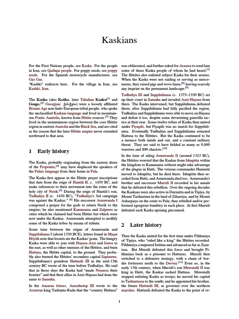 Kaskians | PDF | Ancient Peoples | Western Asia