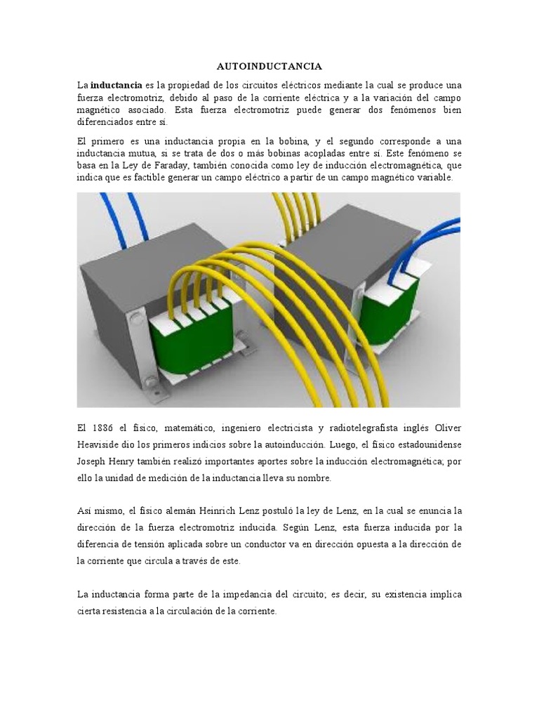 AUTOINDUCTANCIA | PDF | Inductancia | Inductor