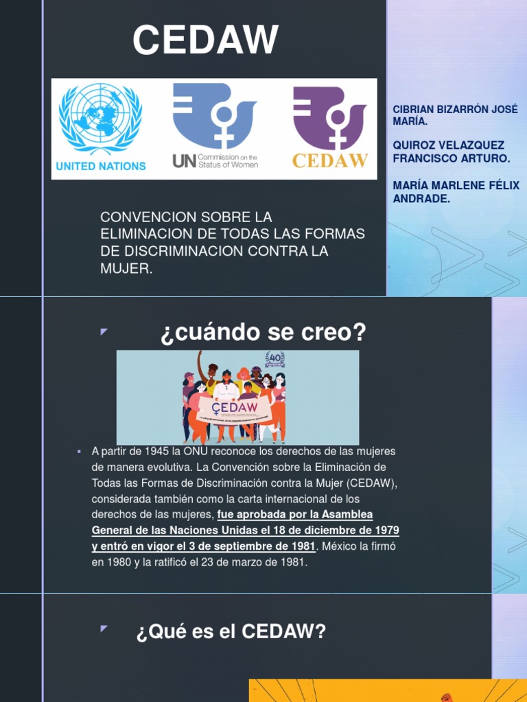 CEDAW | PDF | Convención sobre la eliminación de todas las formas de ...