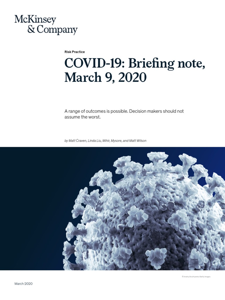 Mckinsey Briefing Note | PDF | Supply Chain | Influenza