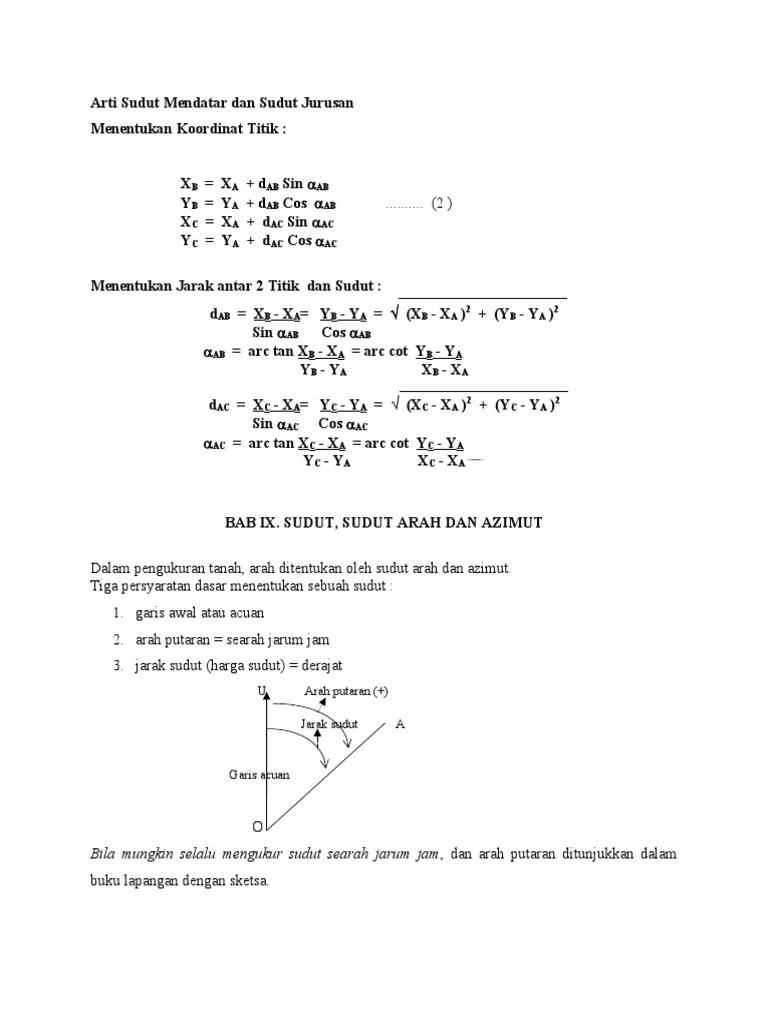 Sudut Arah Dan Azimut | PDF
