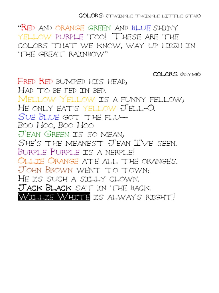 Color Songs | Yellow | Grey