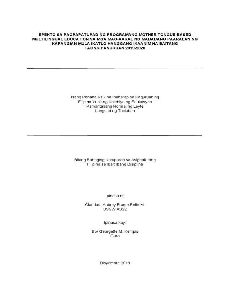 Research Filipino | PDF