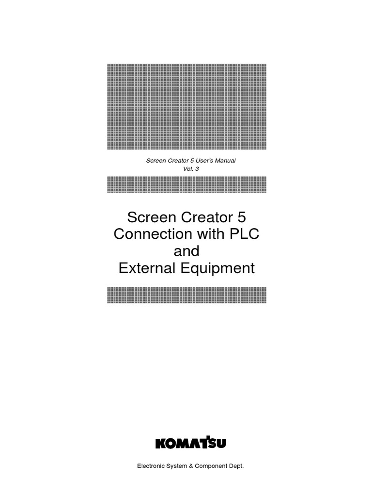 Screen Creator 5 PLC Connection Manual | PDF | Programmable Logic ...