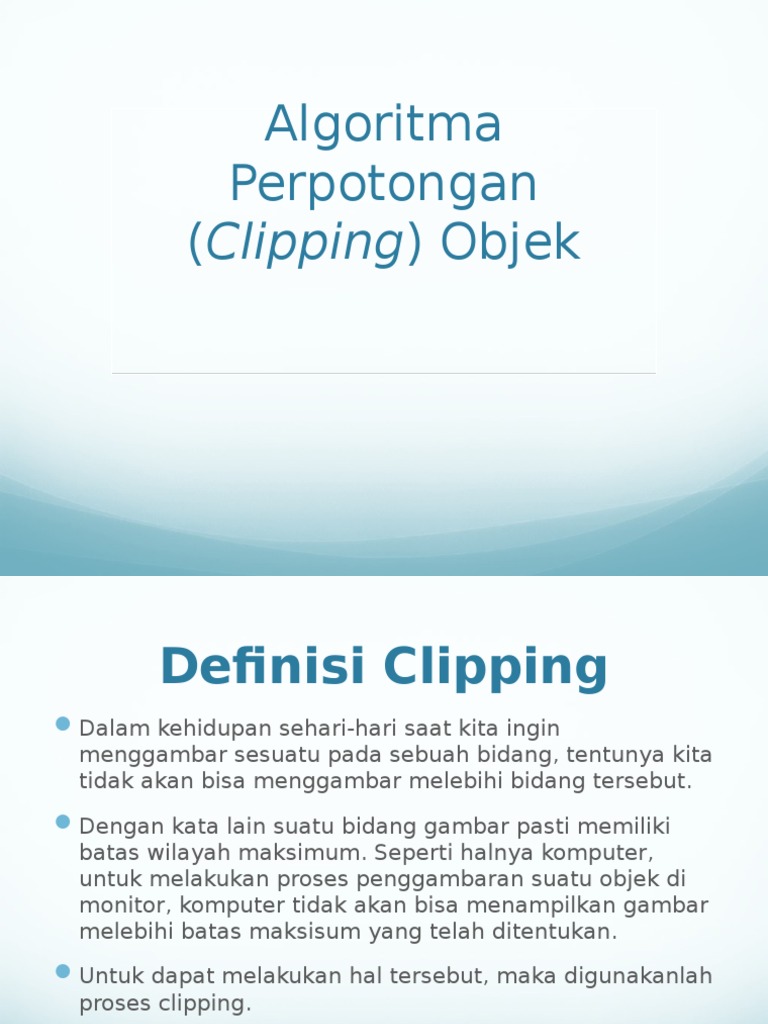 Algoritma Clipping | PDF | Komputer