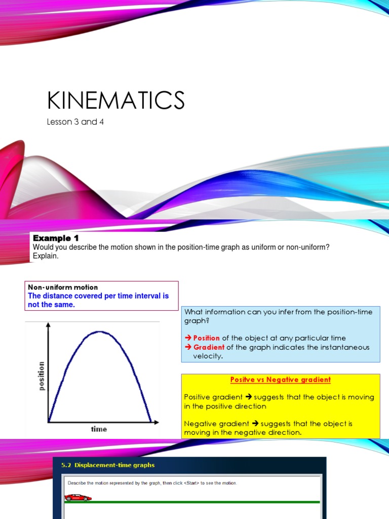 Kinematics Lesson 3 and 4 | PDF | Velocity | Acceleration