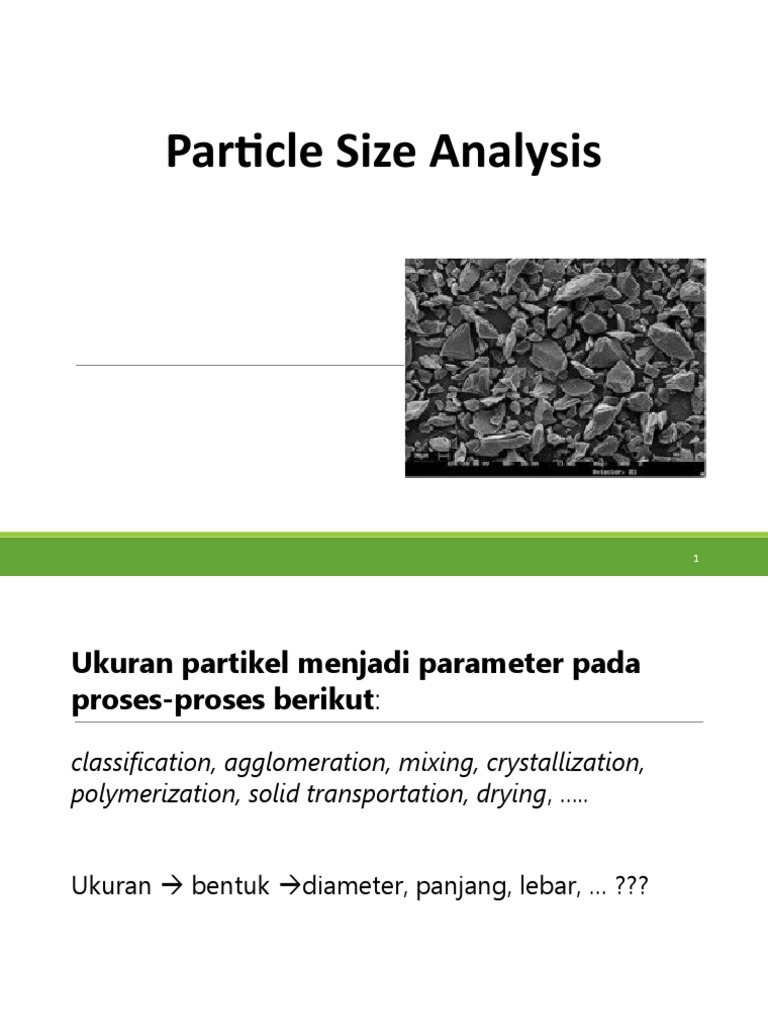 Particle Size Analysis | PDF