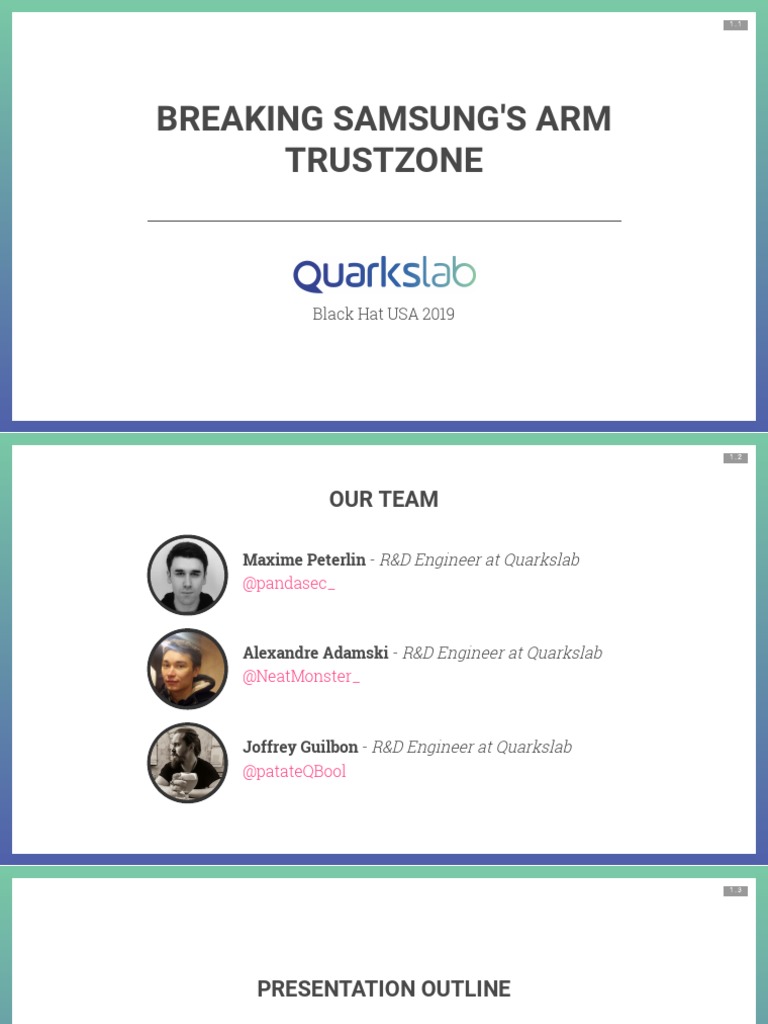 Us 19 Peterlin Breaking Samsungs ARM TrustZone PDF | PDF | Arm ...