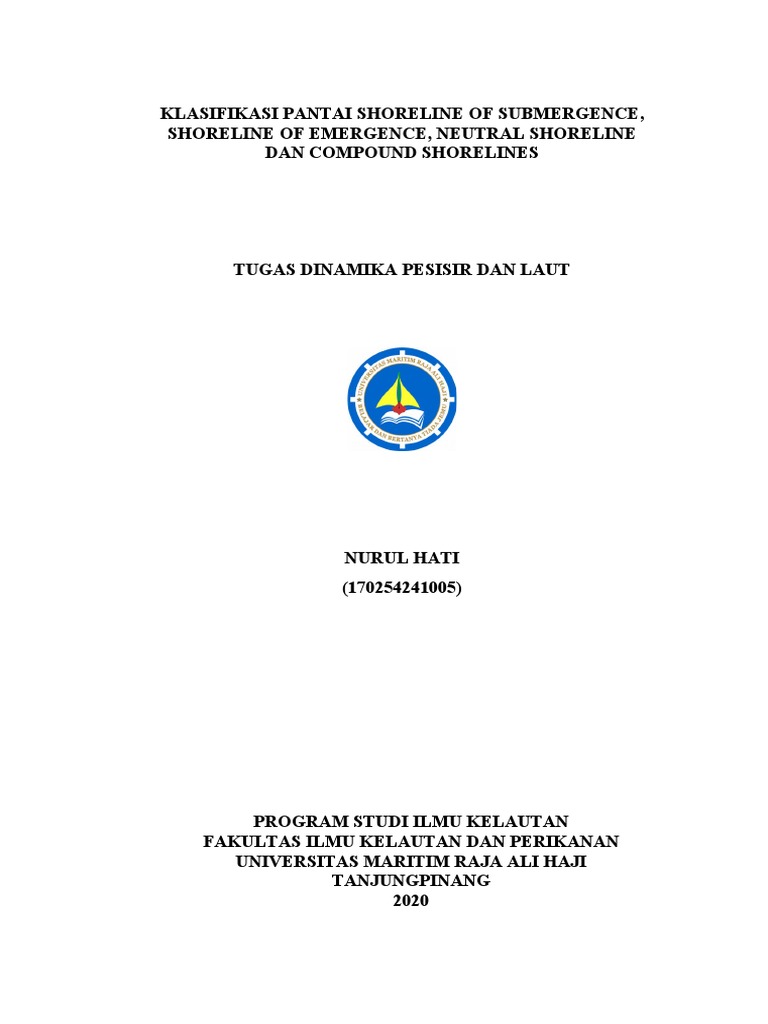 Klasifikasi Pantai Shoreline of Submergence | PDF