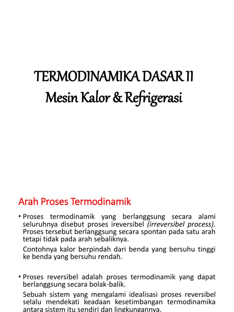 Mesin Kalor & Refrigerator - Termo - II PDF | PDF | Griya & Taman ...