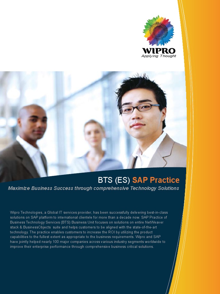 Wipro SAP Pratice Brochure PDF | PDF | Sap Se | Business Process