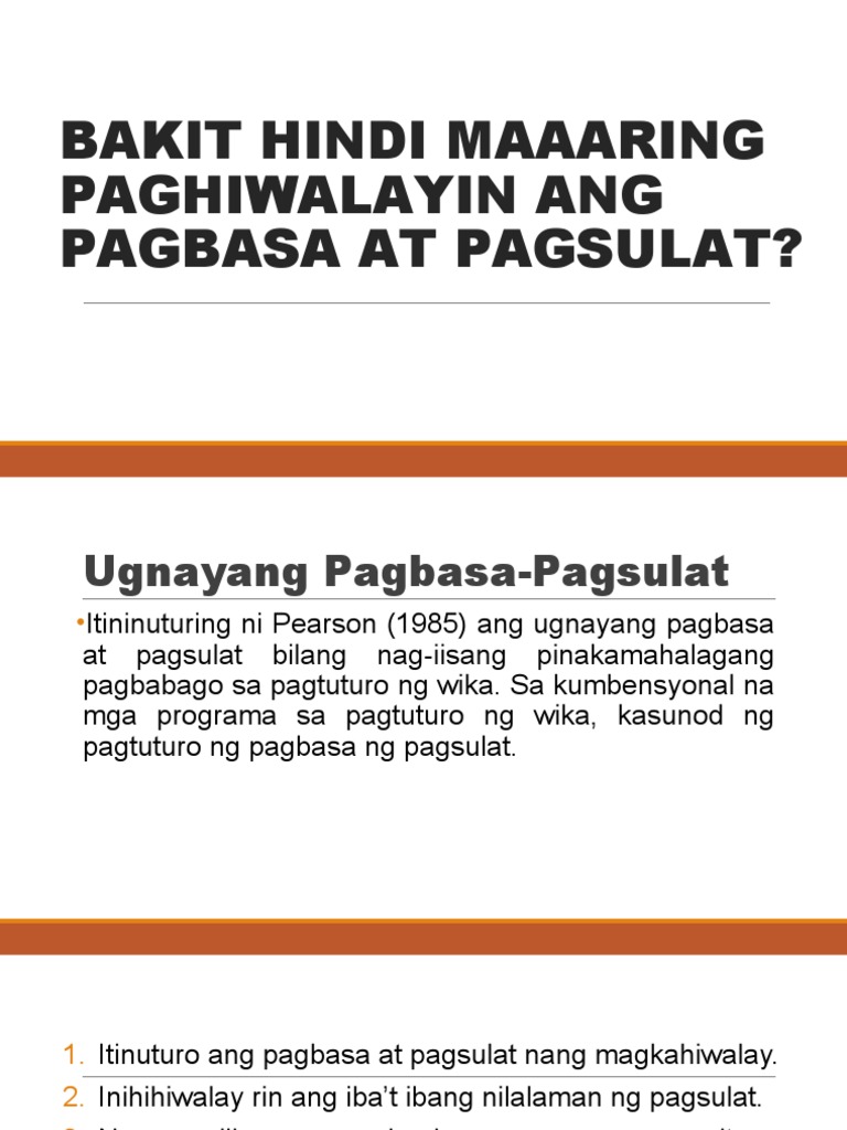 Pagbasa at Pagsulat | PDF