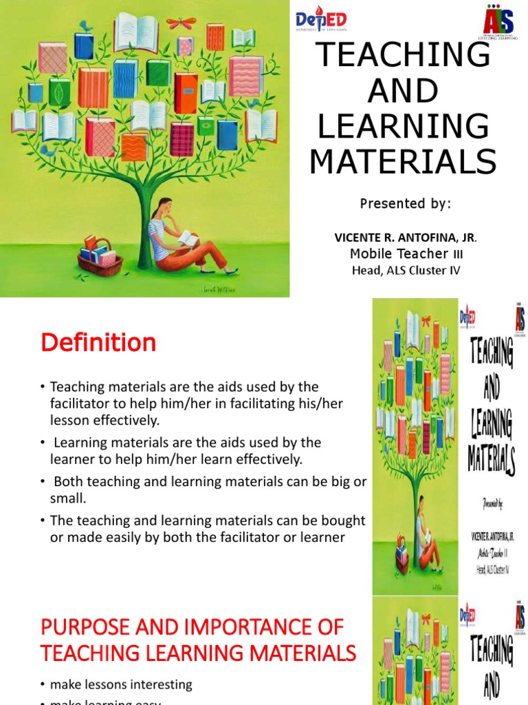 Teaching and Learning Materials | PDF | Facilitator | Teaching Method