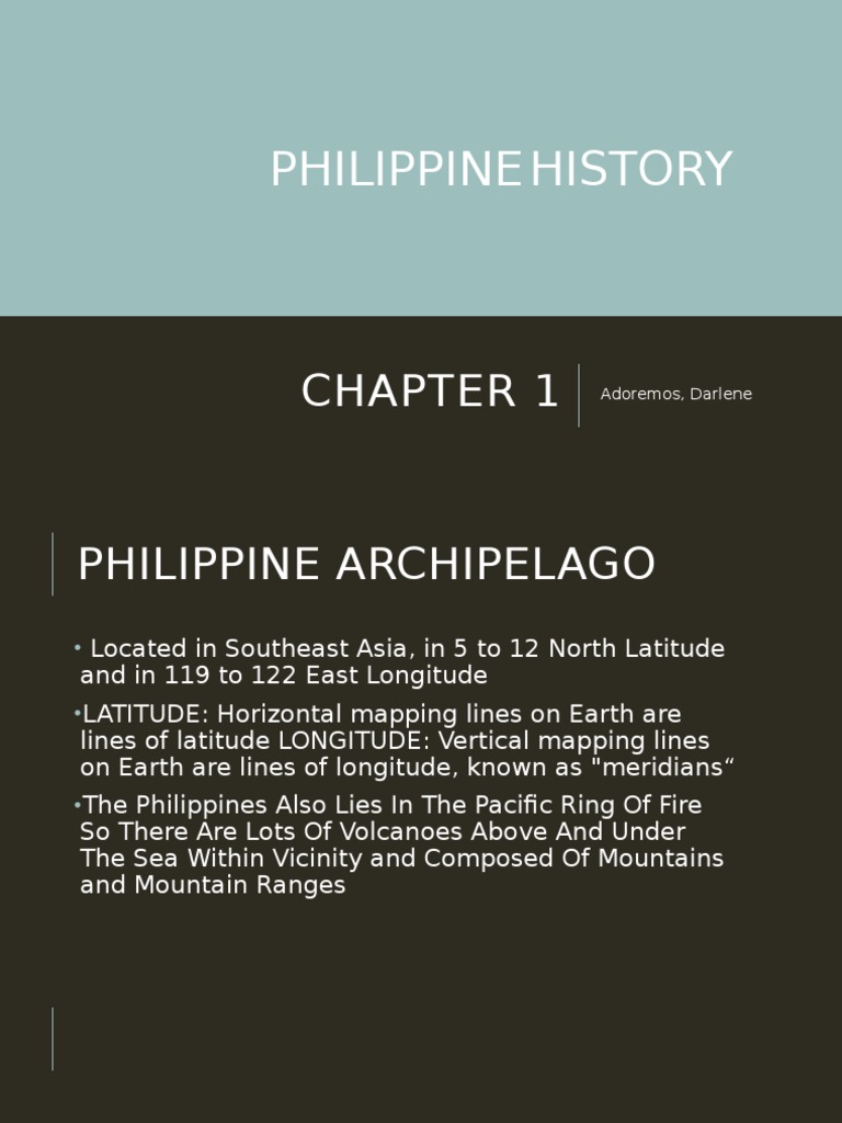 Chapter 1 Phil Hist | PDF | Philippines | Geography