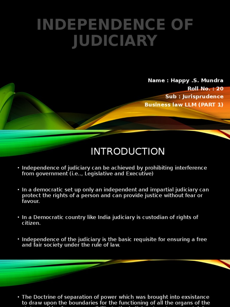Independence of Judiciary in India | PDF | Judiciaries | Judge