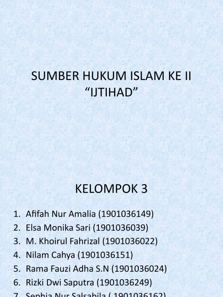 Kelompok 3 Ijtihad-1 | PDF