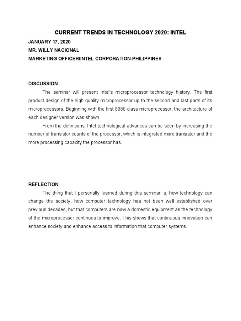 Reflection | PDF | Computer Data Storage | Microprocessor