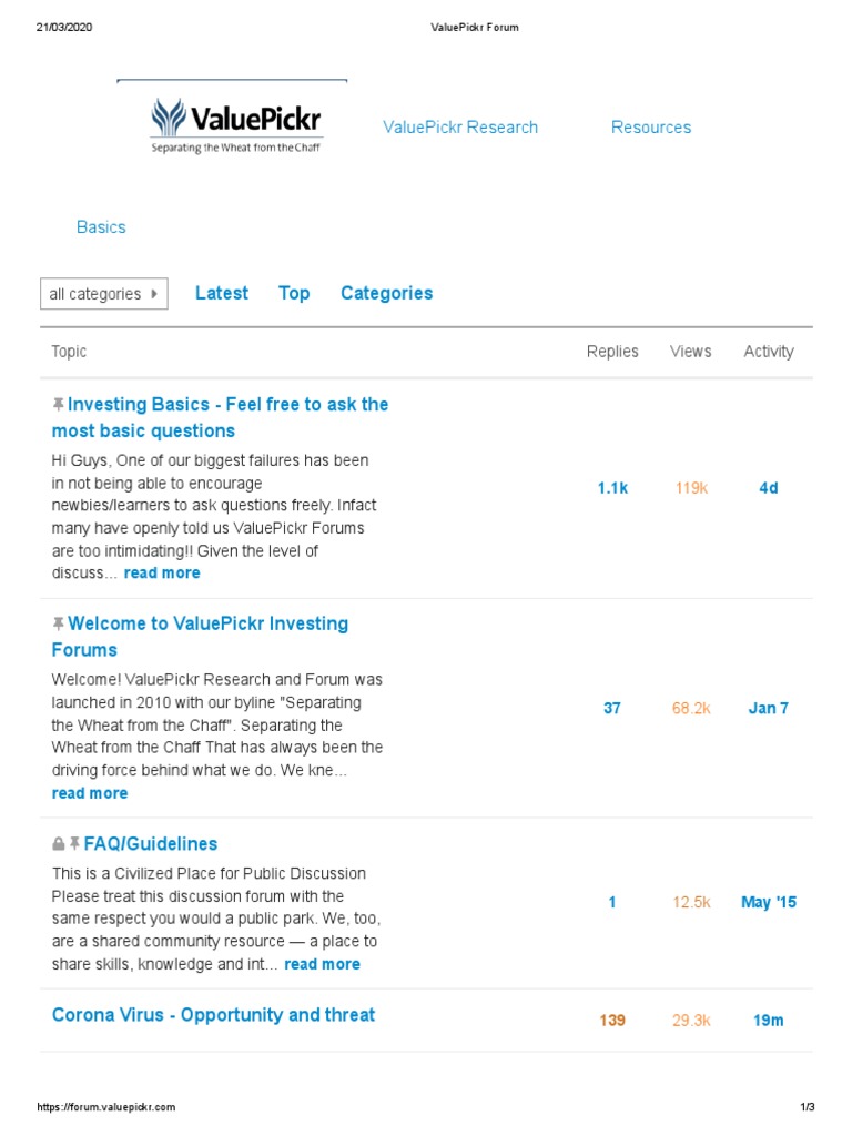 ValuePickr Forum | Download Free PDF | Economies | Business