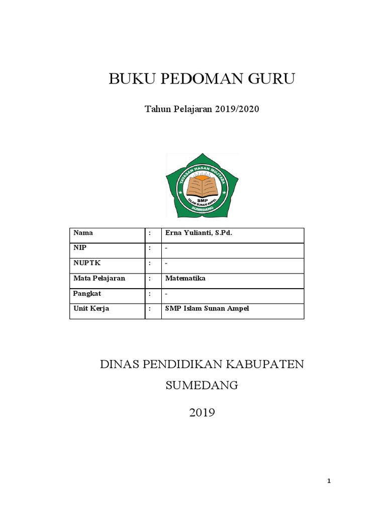 Contoh Buku Pedoman Guru | PDF