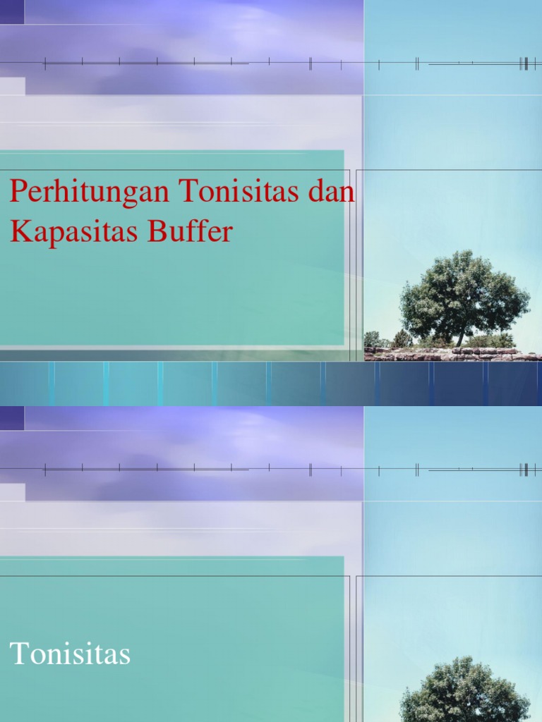 05 - Perhitungan Tonisitas - Kapasitas Buffer - Kelas PDF | PDF
