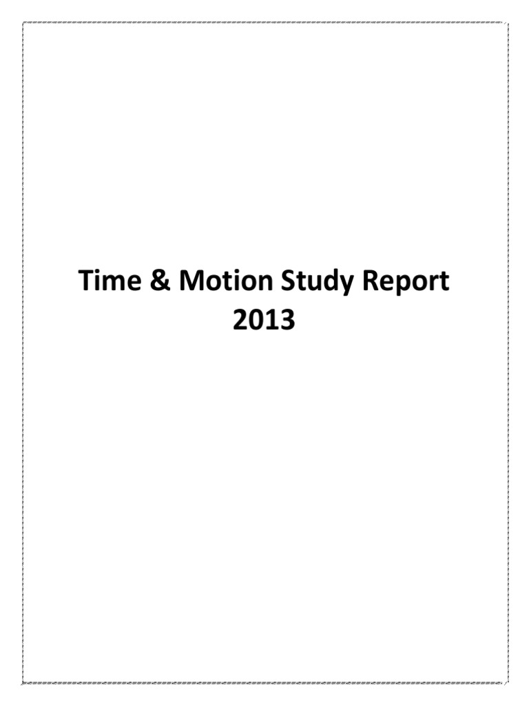 Time Motion Study Report Finaldoc - Compressed | PDF | Waste Management ...