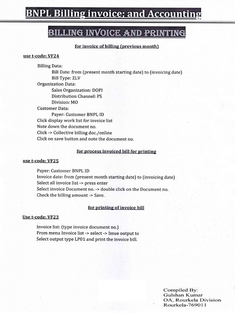 BNPL Invoicing and Accounting - 20200319 - 0001 | PDF | Invoice ...