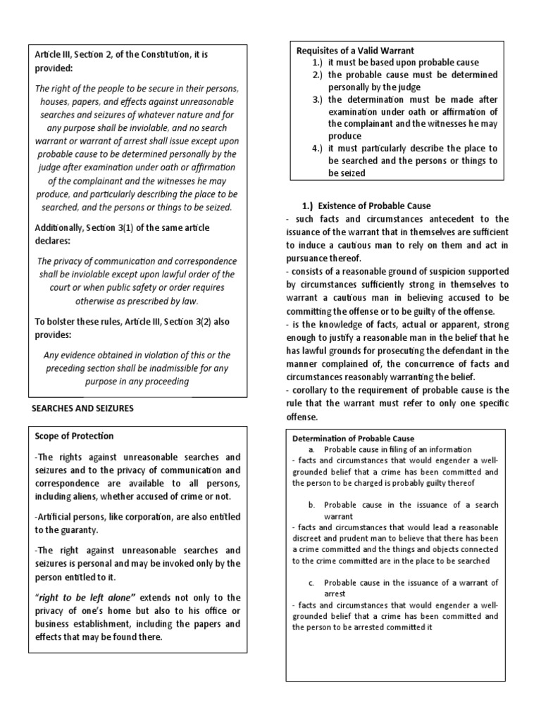 Understanding Searches and Seizures | PDF | Search Warrant | Search And ...