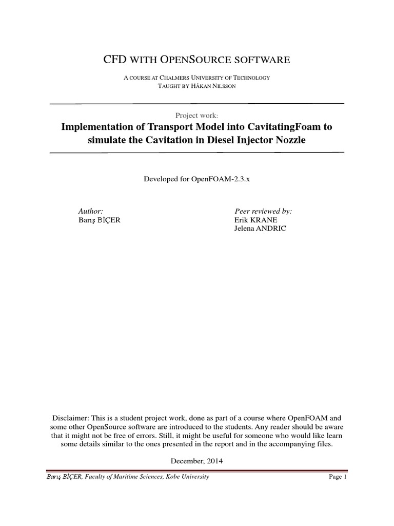 Openfoam | PDF | Nozzle | Fluid Dynamics
