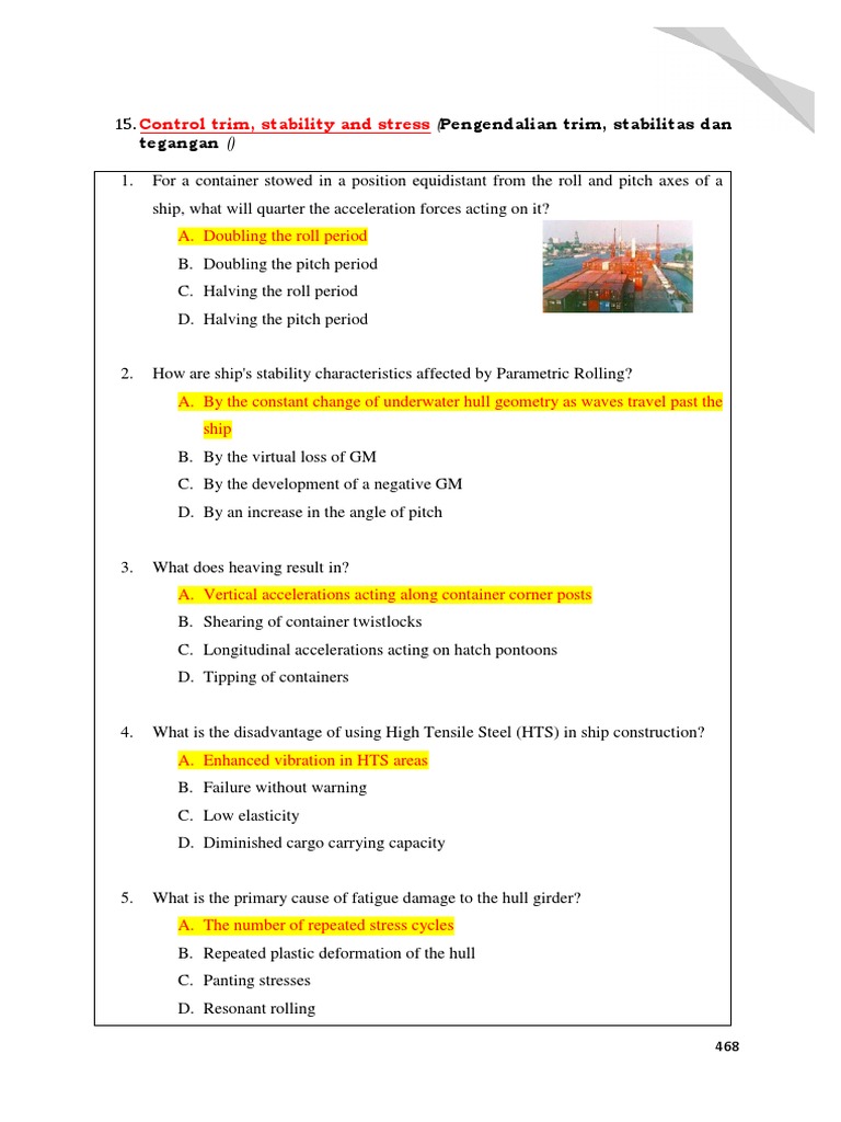 Control Trim Stability and Stress - PD | PDF | Shipbuilding | Ships